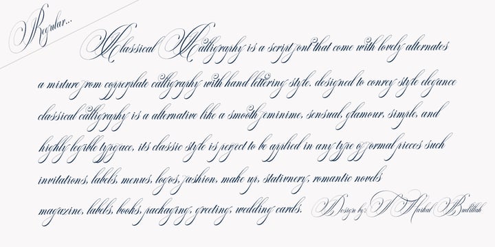 Classical Calligraphy Font | Webfont & Desktop | MyFonts