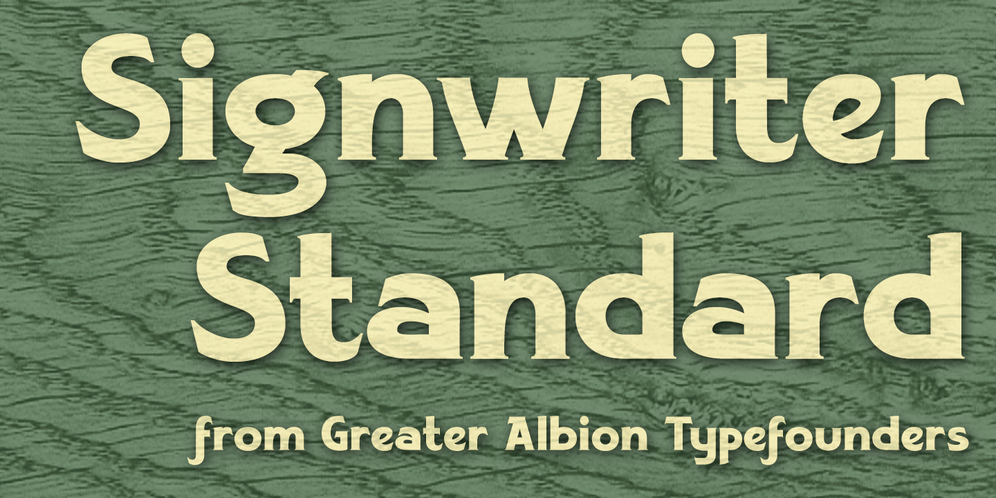 Signwriter Standard Font | Webfont & Desktop | MyFonts