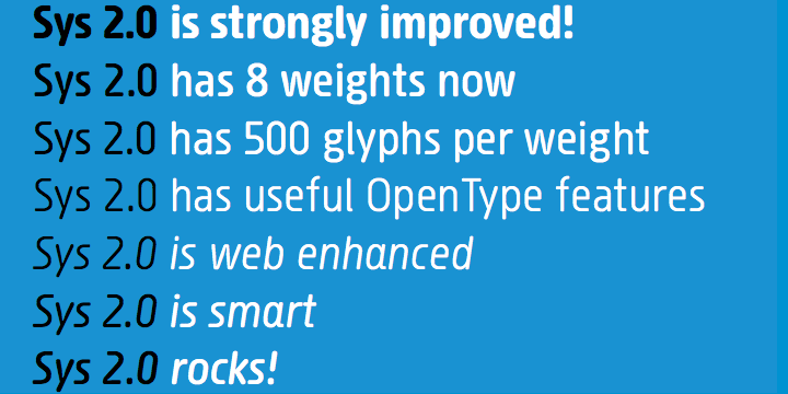 Sys 2.0 Font | Webfont & Desktop | MyFonts