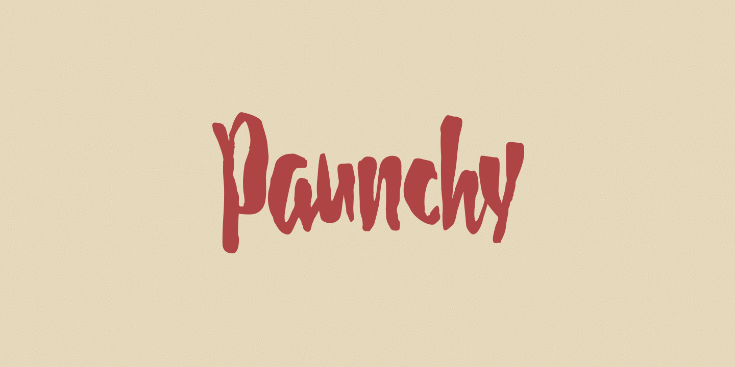 Paunchy Premium Font - Urban Fonts